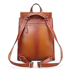 COOLCY Women Real Leather Backpack Shoulder Bag