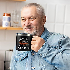 Old Man Gifts for Dad Im Not Old Im Classic Tumbler Funny Mugs for Dad Mugs for Men Gifts for Older Father Mens Birthday Gift Ideas Retirement Coffee Mug for Men 14oz Stainless Steel Tumbler With Lid