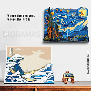 LITTCO Micro Building Blocks Mini Blocks Building Toys DIY Bricks Toys Building Sets for Adults or Teens Gifts (Waves)