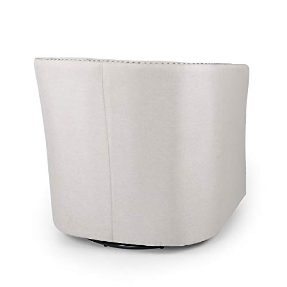 Christopher Knight Home Octavia Contemporary Fabric Swivel Chair, Wheat, Black 31.25D x 30.25W x 31.25H in