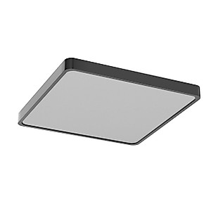 12Inch 24W Square LED Ceiling Light Fixtures Flush Mount, 5000K Daylight White LED Ceiling Lamp, Surface Mount Modern Ceiling Lights, Black Slim Flat Panel Lighting for Bedroom, Kitchen, Bathroom Etc