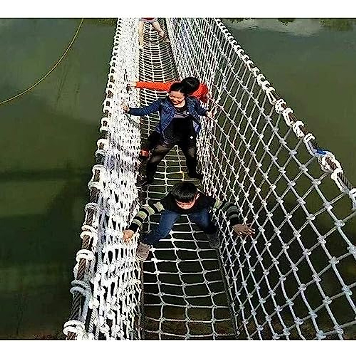 EkiDaz HXRW Rope Net Protective Safety Net Wear-Resistant Rope Climbing Net Anti Fall Net for Garden Treehouse Fence Decoration Playground Sets for Backyards (Size : 2 * 5m(6.6 * 15.15ft))