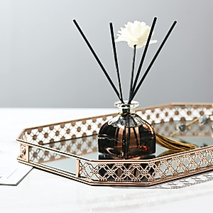 Gold Mirror Tray, Perfume Tray for Dresser, Gold Vanity Trays for Bathroom and Home Decor, 11.6 x 7.7 x 1.2 inches