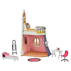 Miraculous Ladybug Marinette's 2-in-1 Bedroom and Rooftop Playset with Accessories by Playmates Toys