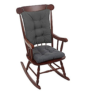 HERMJ Patio Cushions Outdoor Chair Seat Pads Solid Color Double-Sided Seat Pads 2 Piece Set Upper &Lower with Ties for Outdoor Indoor Home 21"x17"/17"x17" Without Chair