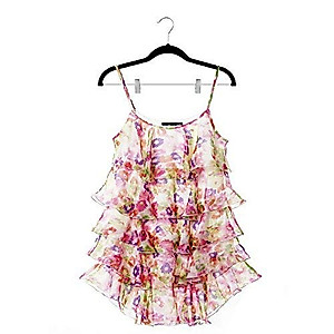 OIKA Pants Hangers 20-Pack,16.7-Inch Long Velvet Hangers with Adjustable Clips, Non-Slip, Space-Saving for Trousers, Skirts, Coat, Dresses, Tank Tops-Black Hangers