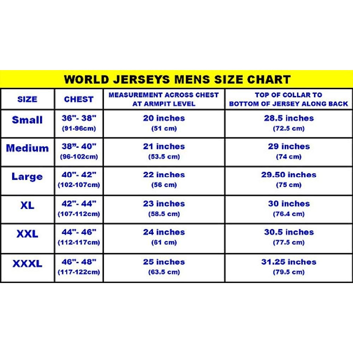 World Jerseys Thin Blue Line Men's 3/4 Sleeve Mountain Bike Jersey (XXX-Large)