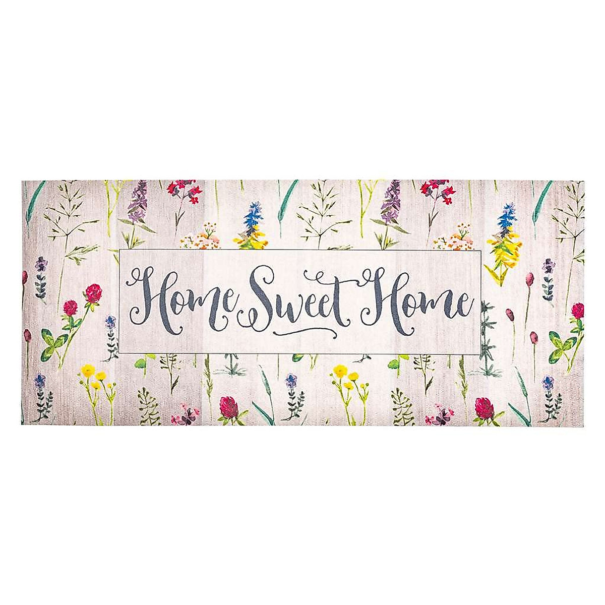 Benissimo-Multy Mats, 2 Pack 24” x 56” Ultra-Thin (1/10 Inch) Kitchen Mat Rubber Backing, Waterproof, Durable & Non Slip, Indoor Floor Mat for Entry, Patio, Busy Areas, Home Sweet Home