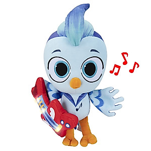 Do, Re & Mi Deluxe Feature Plush - 10-Inch ‘Mi’ The Blue Jay Plush with Lights and Sounds, with Attached Guitar - Amazon Exclusive