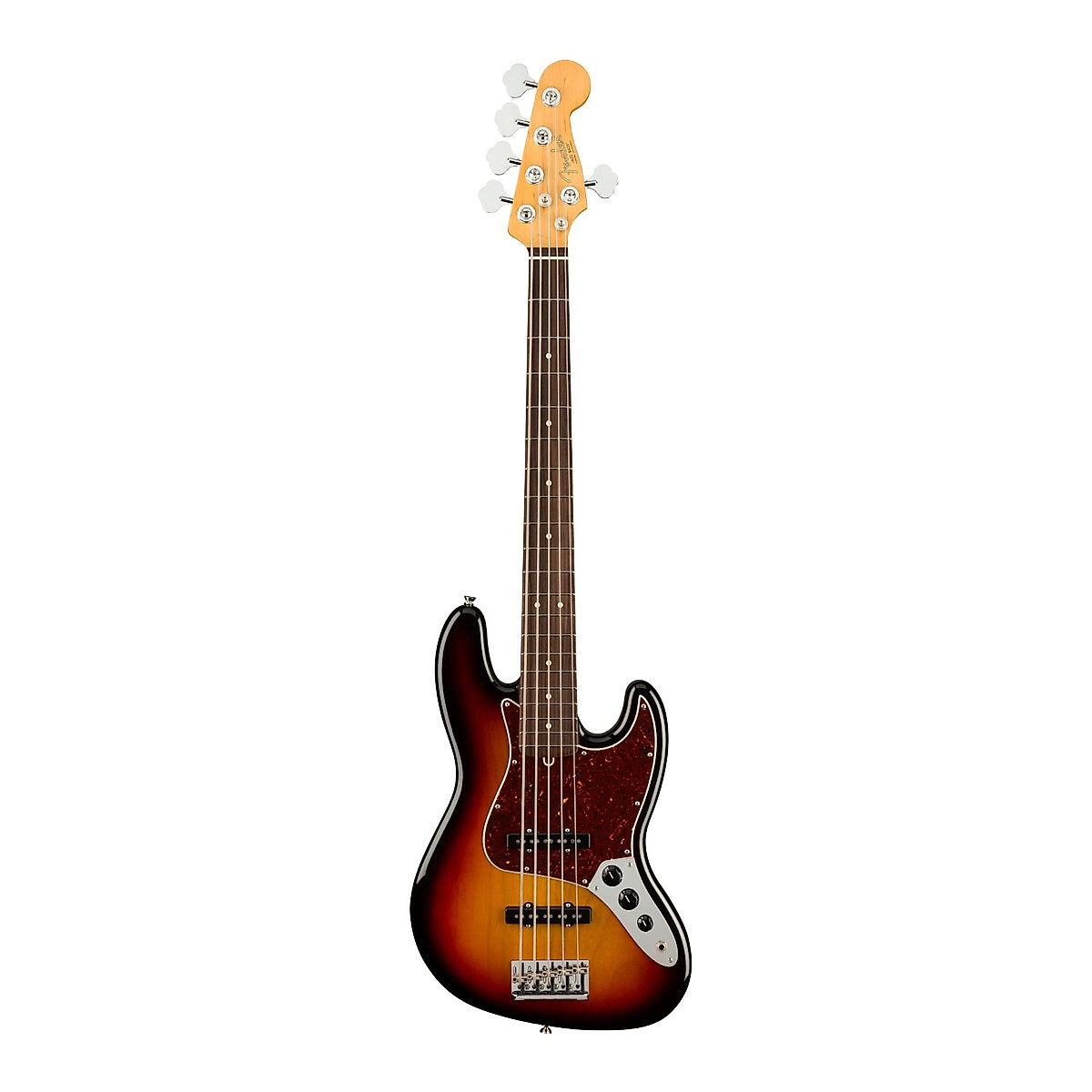 Fender American Professional II 5-String Jazz Bass, 3-Color Sunburst, Rosewood Fingerboard