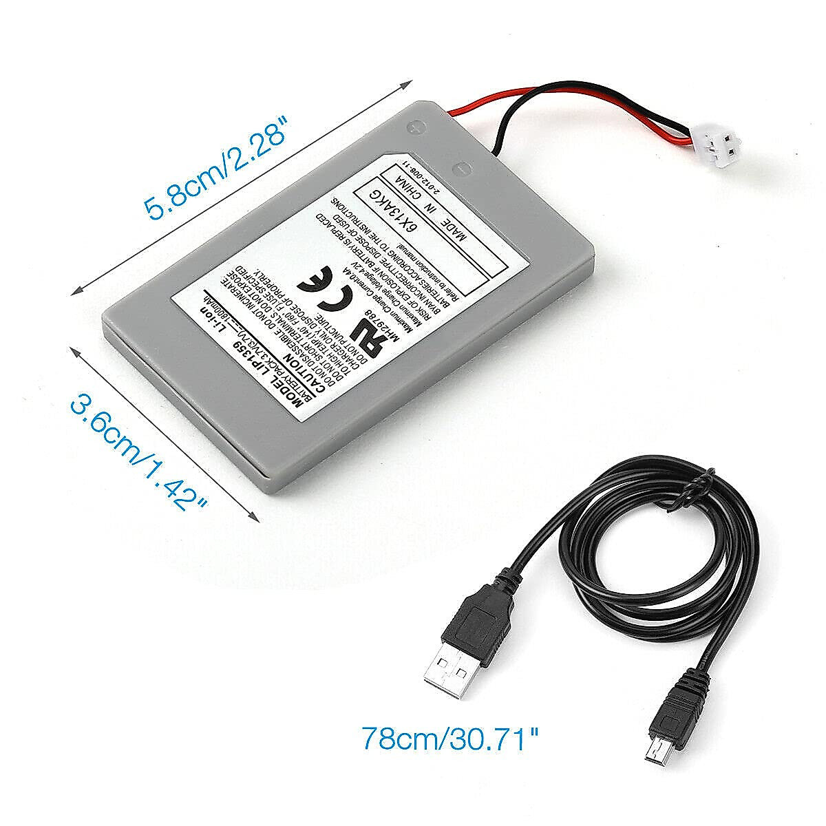 GMRBOO 2PACK Wireless Controller 3.7V 1800mAh Replacement Battery Compatible with Sony PS3 Dualshock 3 Bluetooth Controller Console