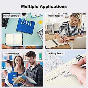 CAGIE 5 Subject Notebook Wide Ruled 8.5x11 Spiral Notebook with Dividers Tabs 240 Pages A4 Notebooks for School Work Organization Note Taking, Blue