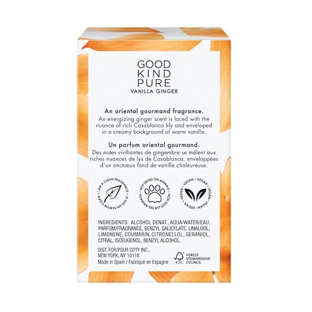 Good Kind Pure Vanilla Ginger Eau de Toilette Spray - Energizing, Gourmand Fragrance - A blend of Casablanca Lily & Warm Vanilla - Clean, Vegan, & Long-Lasting Formula - 1.0 Fl Oz