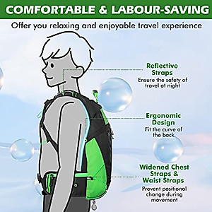 Zacro Hydration Pack Backpack with Water Bladder - Lightweight Hydration Backpack and 2L Hydration Bladder, Running Water Backpack for Outdoor Hiking, Running, Cycling, Camping, Climbing or Commuting