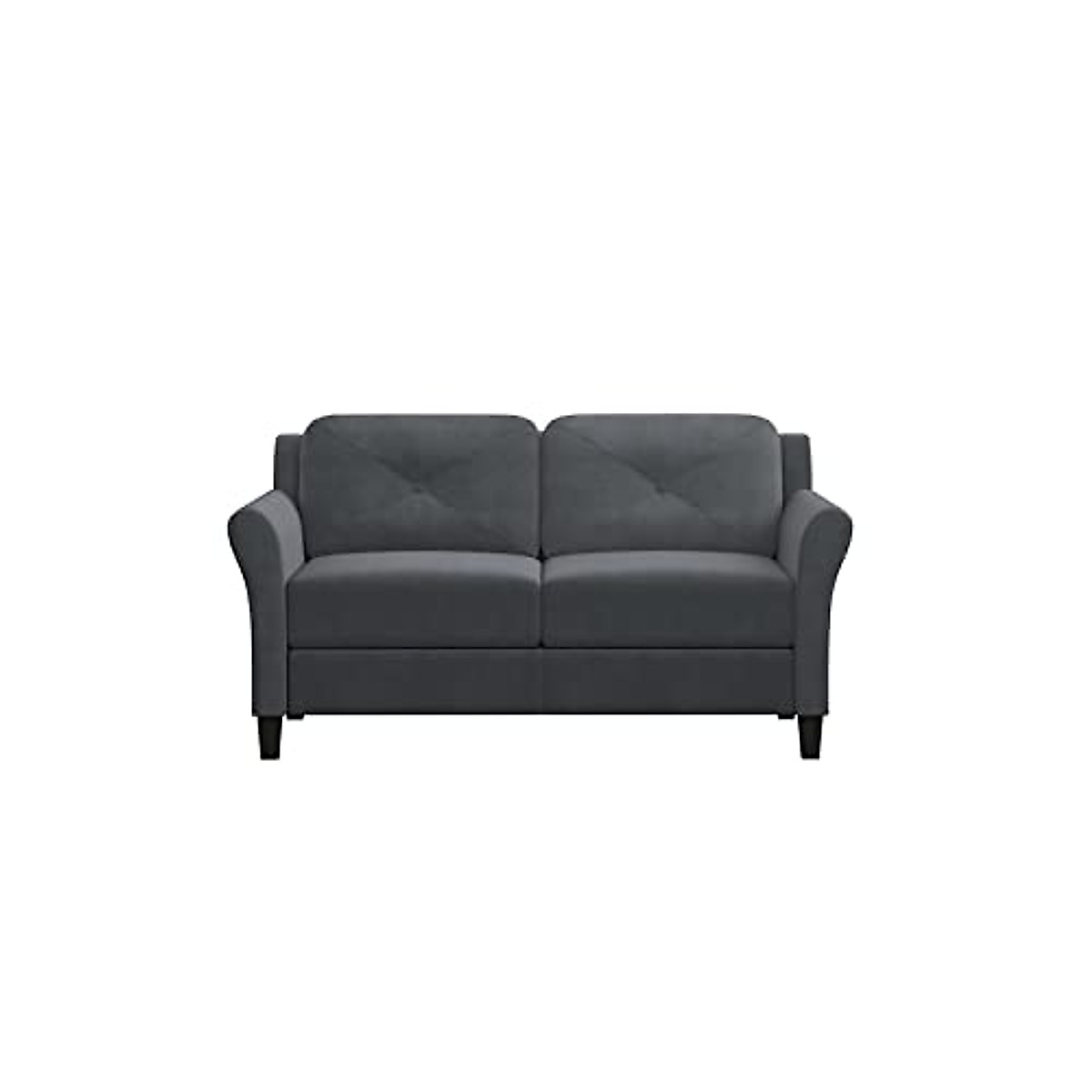 LifeStyle Solutions Harrington Loveseat, Dark Grey