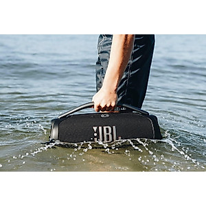 JBL Boombox 3 Wireless Bluetooth Streaming Portable Speaker, Black - IP67 Dustproof and Waterproof, up to 24 Hours of Play Time - WEPGPY Cable