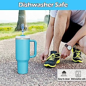 Stanley Straw Cover, 6Pcs Silicone Straw Covers for Reusable Straws, Straw Covers Cap for Stanley Cup 30&40 oz, Straw Toppers for Simple Modern Tumblers, 10mm Straw Tip Covers, Stanley Cup Accessories