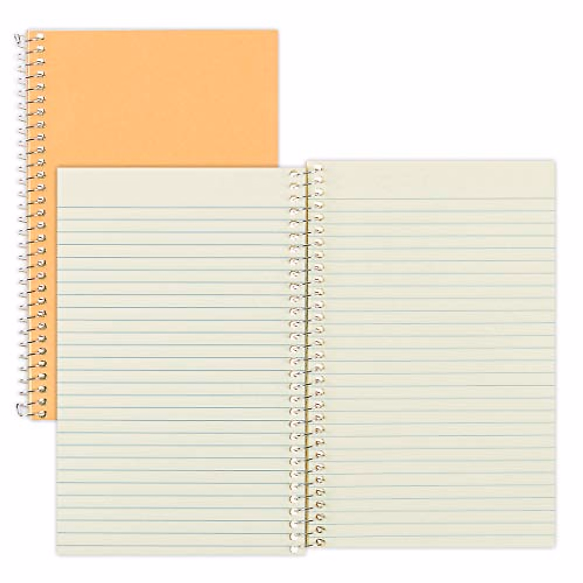 NATIONAL Brown Board Cover Notebook, Narrow, 1 Subject, Green Paper, 7.75" x 5", 80 Sheets (33002)