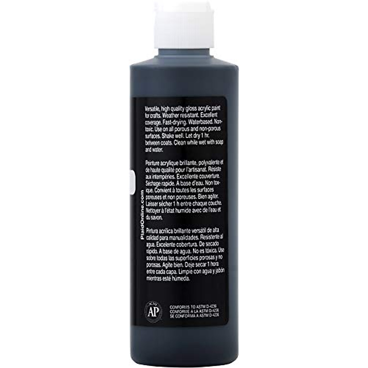 Apple Barrel Gloss Acrylic Paint in Assorted Colors (8 oz), 20409 Gloss Black
