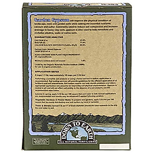 Down to Earth Organic Garden Gypsum Calcium Sulfate, 5 lb