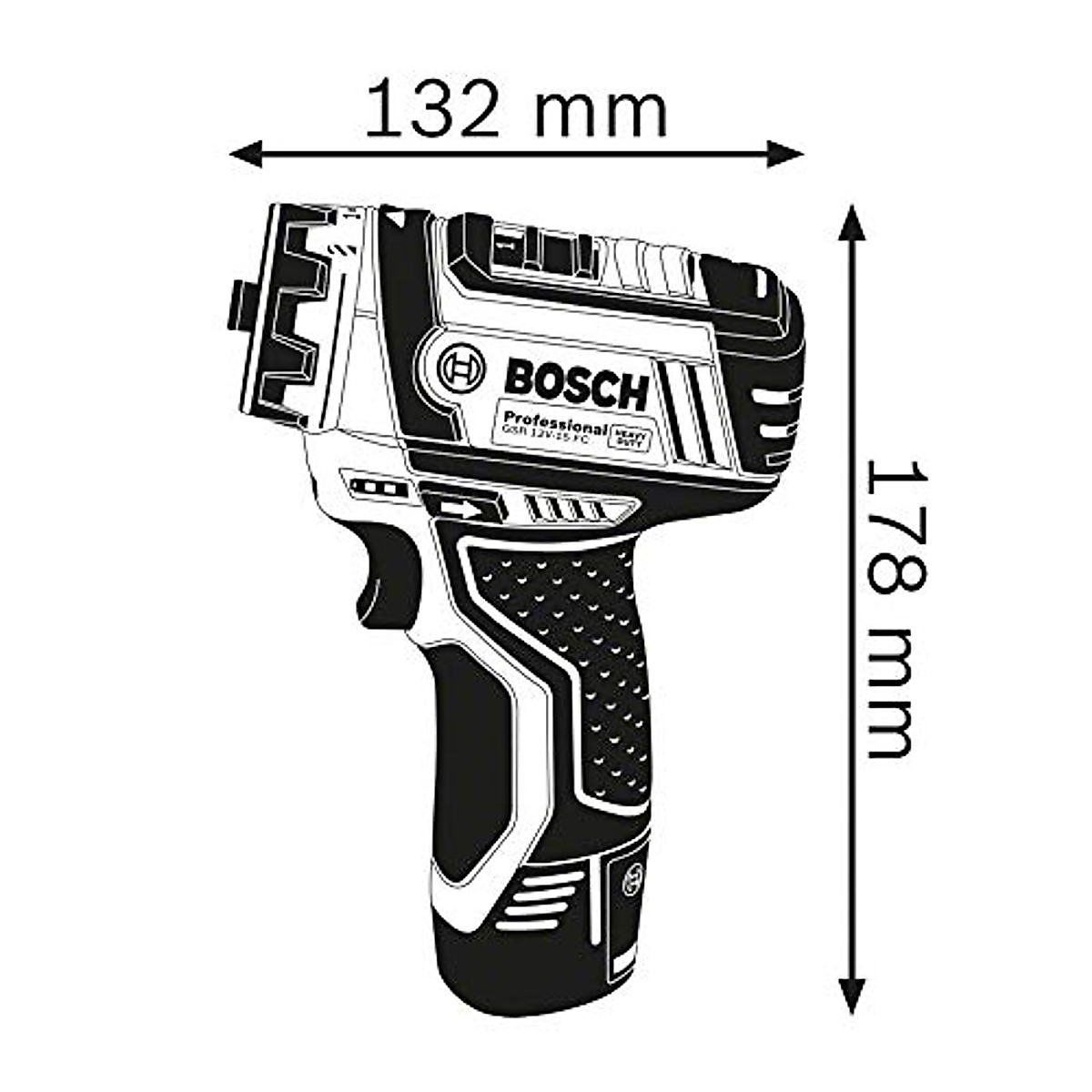 Bosch Professional Gsr 12V-15 Fc Cordless Drill Driver + Gfa-12B Drill Chuck Adapter (Without Battery And Charger) - L-Boxx