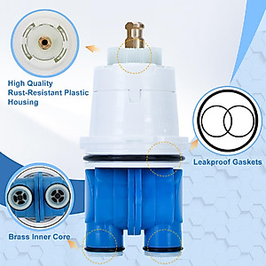 RP19804 Delta Shower Cartridge Replacement for Delta 1300/1400 Series Single Handle Bath Tub and Shower Valves,Fits Delta Select Monitor Valves,Delta RP19804 Cartridge(1993-2007) 1 PCS