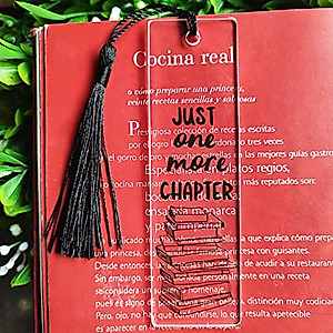 Just One More Chapter Book Markers for Women Inspirational, Inspirational Motivational Bookmarks for Teachers Students School Home Office Supplies, Book Lover Friends Girl Sister Female Gifts