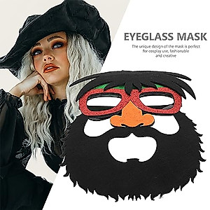 ABOOFAN Christmas Decor Halloween Eyeglasses Beard Mask Cartoon Pineapple Glasses Frame Beard Halloween Party Photo Booth Props Outdoor Halloween Decorations
