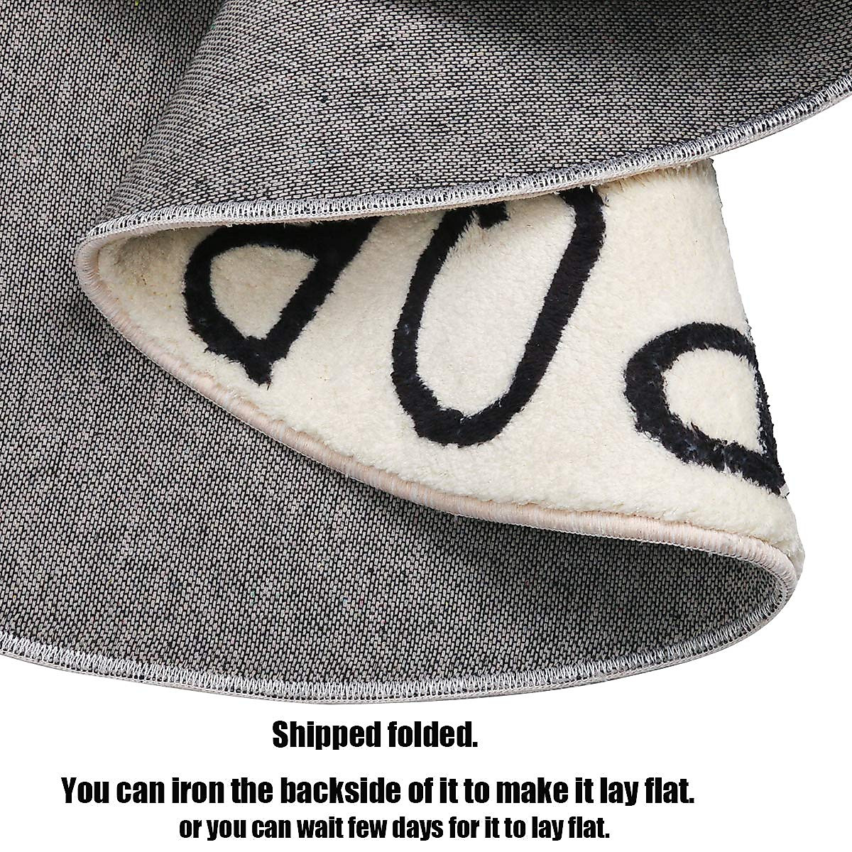 SHACOS Ultra Soft Round ABC Rug 4 Ft Alphabet Rug for Kids Room Play Rug Baby Nursery Rug Educational Playroom Carpet Classroom Rug (4 ft, Beige)