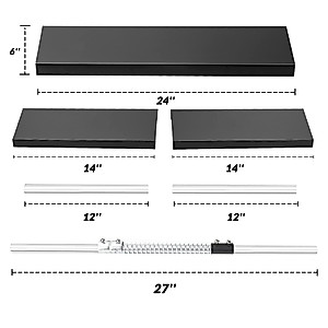 Stanbroil Smoke Guard for 28.5 to 48-Inch by 6-Inch Fireplaces, Black Powder-Coated Finish