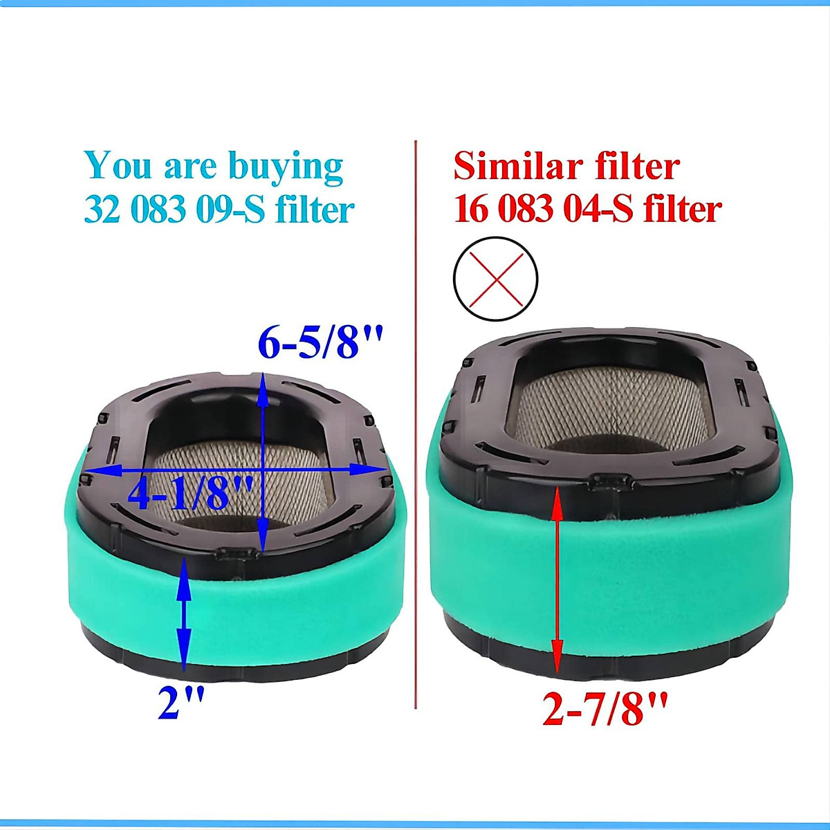 Fremnily KH-32-883-09-S1 Air Filter with 12 050 01-S Oil Fuel Filter Compatible with Kohler KT745 KT740 KT735 KT730 KT725 KT715 Engine Cub Cadet XT1 XT2 Lawn Mower