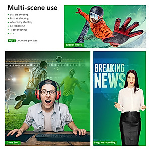 Neewer 9 x 15 feet/2.7 x 4.6 Meters Green Chromakey Polyester Backdrop Background Screen with 3 Clamps for Photo Video Studio Photography (Backdrop Stand Not Included)