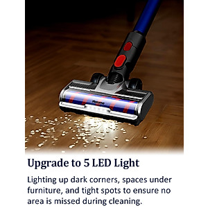 Nekuma Vacuum Attachments for Dyson V7 V8 V10 V11 V15 Handheld Cordless Cleaners, Replacement Accessories Head for Hardwood Floor, Soft Roller Brush Parts with LED Lights