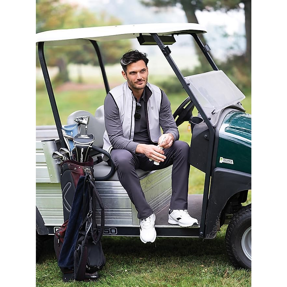 Chaps mens Solid Crew With Logo (6 Pack) Casual Sock, Grey Assorted, 6 12 US