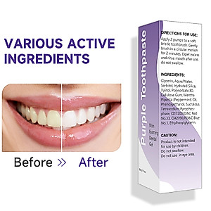 ZXSUCH Purple Toothpaste for Teeth Whitening