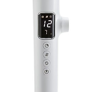 Amazon Basics 16-Inch 12-Speed Pedestal Floor Fan, Standing Fan for Home, with Oscillating Dual Blades, Remote Control, Ultra Quiet and Energy-Efficient DC Motor, Timer, Tilted Head, White
