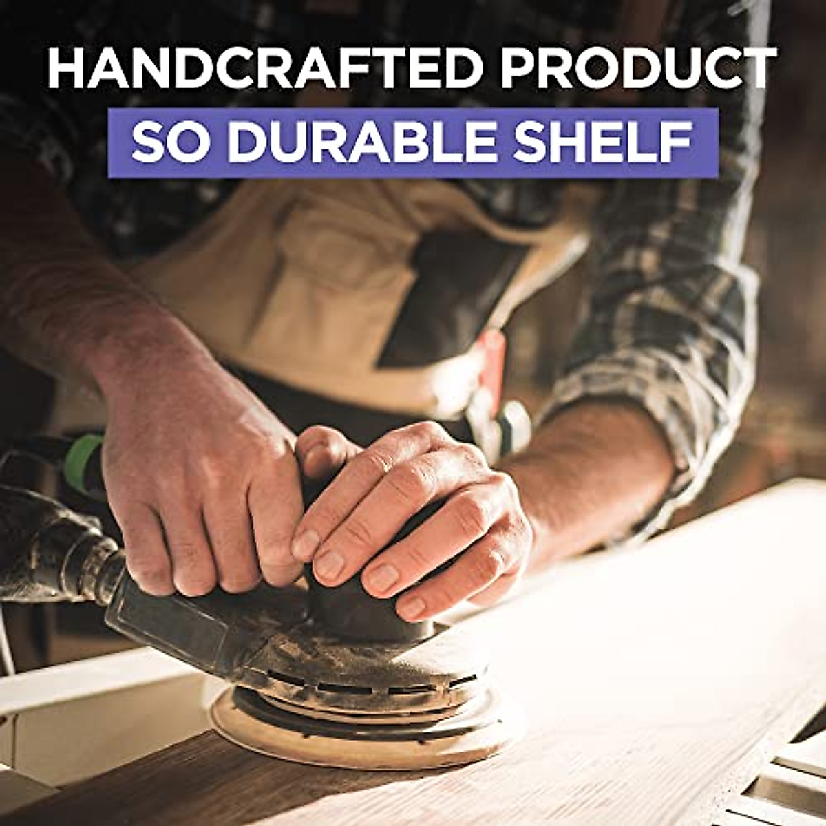 DalNim Extra-Large 18-inch – Premium Moon Shelf – Brown Shelves for Wall Decor – Wooden Display Shelves with 2 Secure Hooks – Healing Crystal and Stone Shelf for Living Room, Meditation Room, Nursery