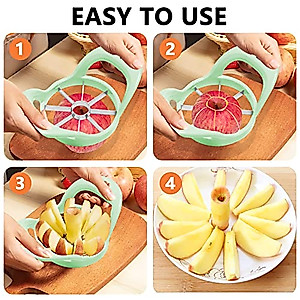 Apple Cutter, Apple Slicer 12-Blade Stainless Steel Apple Slicer And Corer, Sturdy And Sharp