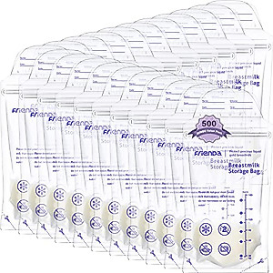500 Count Breast Milk Storage Bags Bulk 6 Oz No Leak Milk Storing Bags Zipper Seal Breastmilk Freezer Bags Disposable Breastmilk Container for Breastfeeding Refrigeration Freezing Storage Essentials