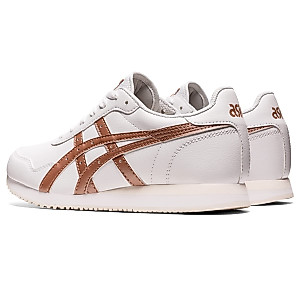 ASICS Women's Tiger Runner Sportstyle Shoes, 8, Cream/Dried Leaf Green