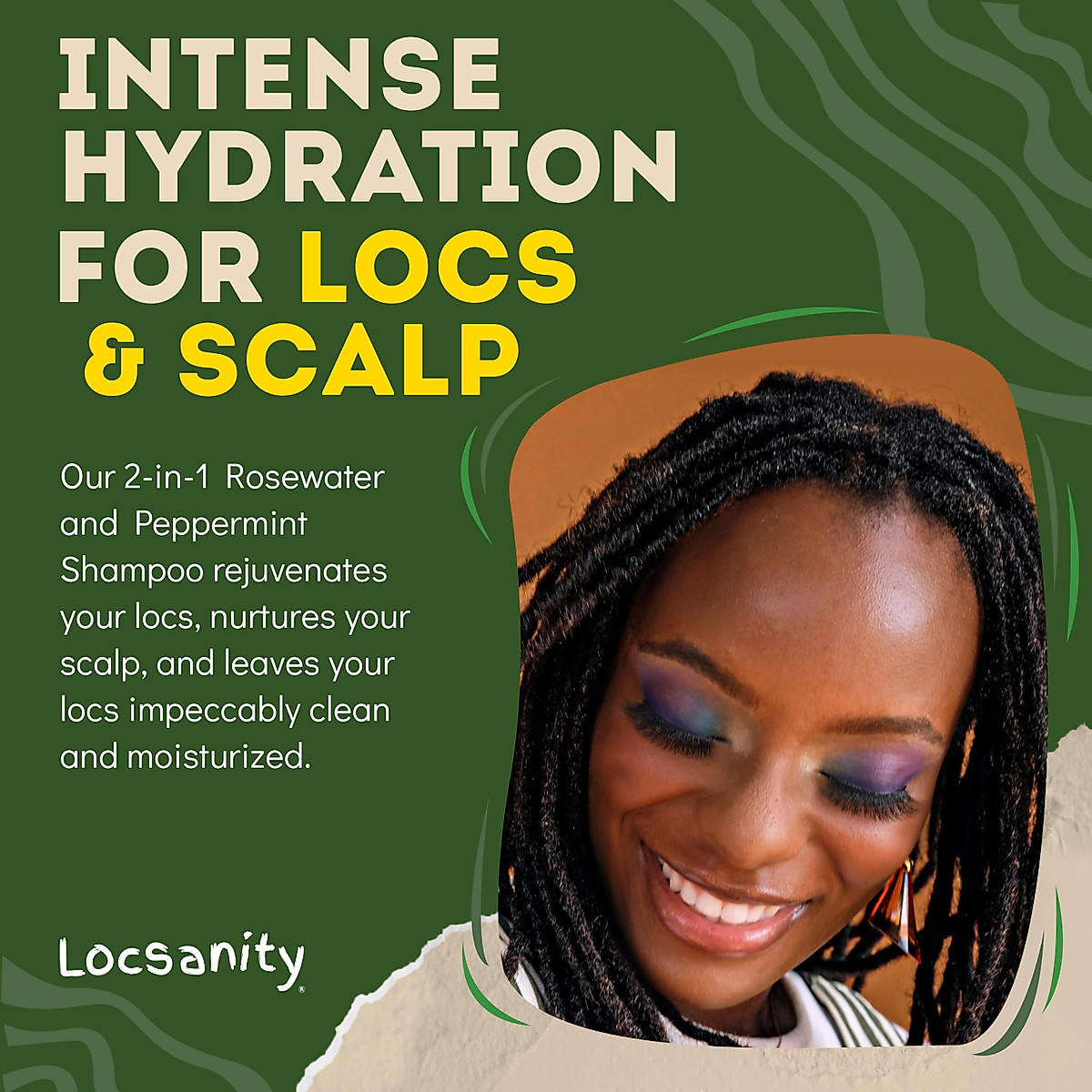 Locsanity 2-in-1 Shampoo and Conditioner for All Types of Dreadlocks and Hairstyles – Moisturizing, Nourishing, and Hydrating Shampoo and Conditioner (12 fl oz)