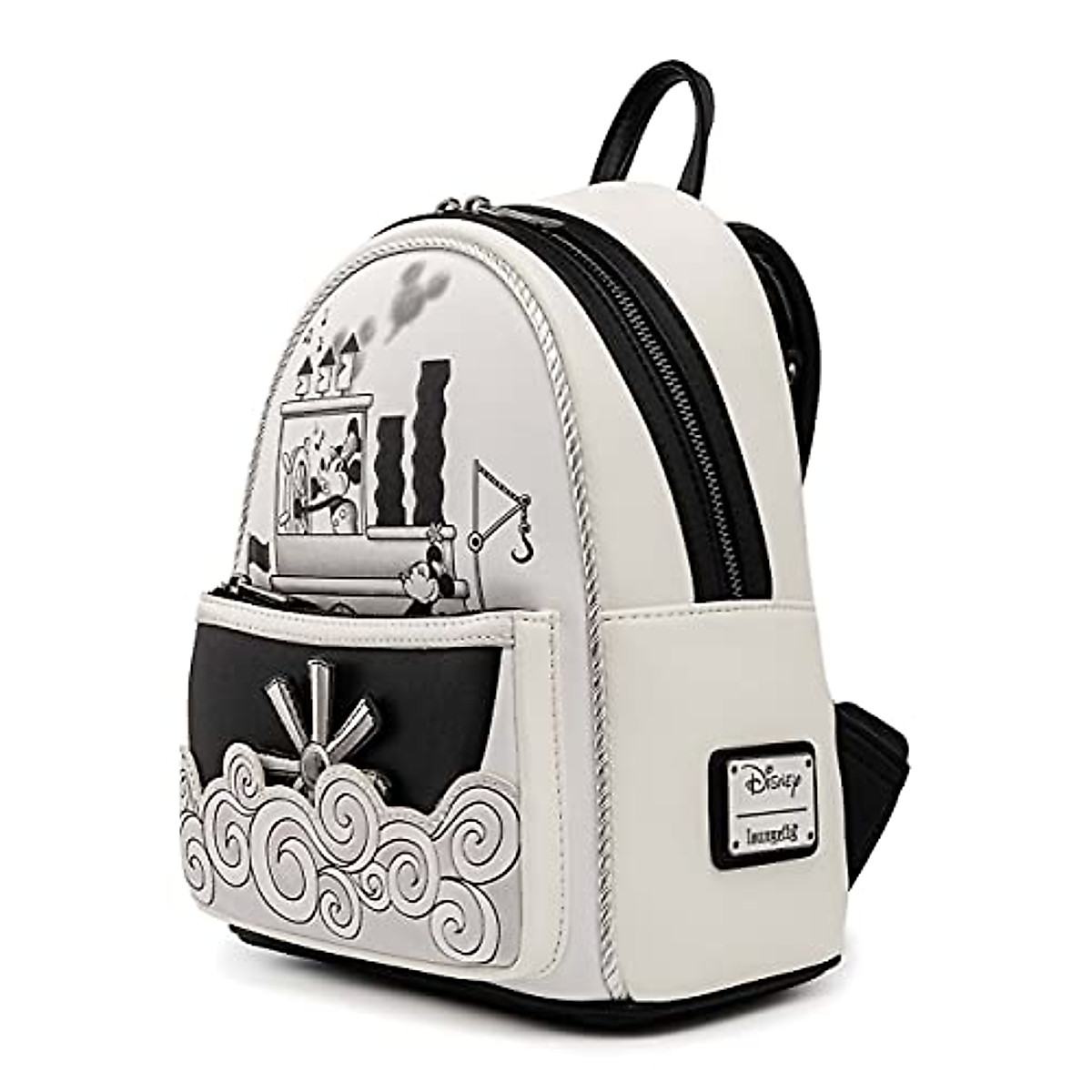 Loungefly Disney Mickey Steamboat Willie Music Cruise Womens Double Strap Shoulder Bag Purse