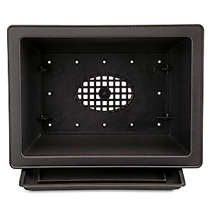 Yesland 24 Pcs Bonsai Training Pots of 6-1/2 Inch - Classic Deep Humidity Trays with Built in Mesh - Plastic Square Pot for Plants, Flowers, Herbs, African Violets & Seed Nursery