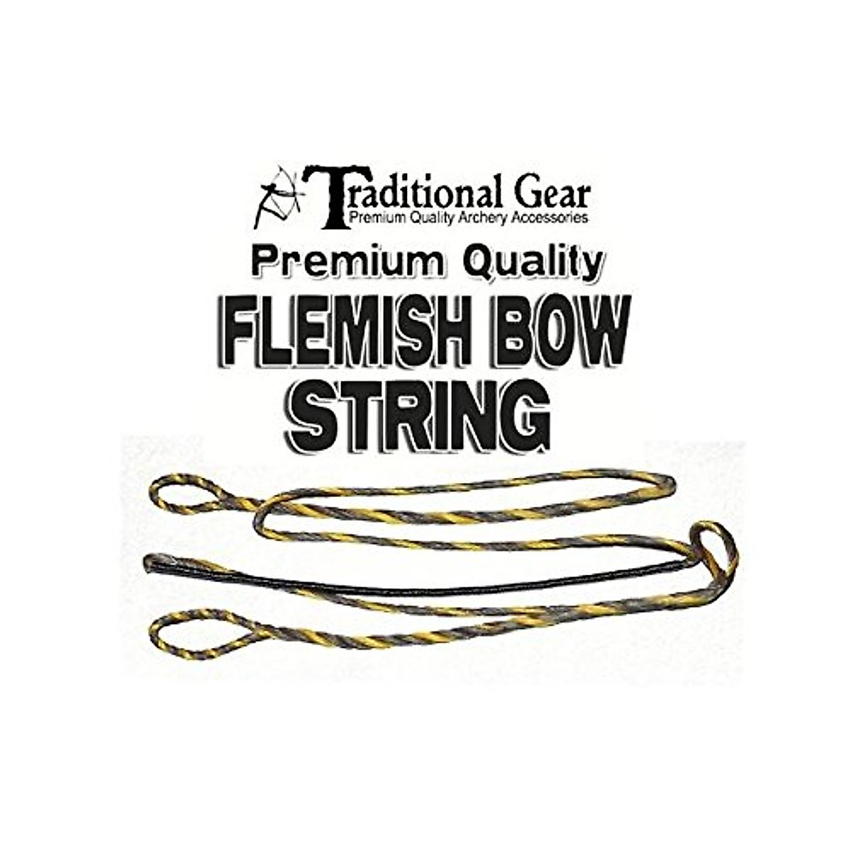 Flemish B-50 Dacron Replacement RECURVE Bowstring - Bow String - Actual String Length - by Trad Gear Archery Products (Multiple Sizes) (54")