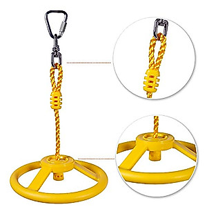 OYOCOOL Ninja Wheel Obstacle for Kids Adults 360 Degrees Rotating Joint Jungle Gym Monkey Wheel Course Outdoor Indoor Playground Backyard Warrior Obstacle Course Slacking Line