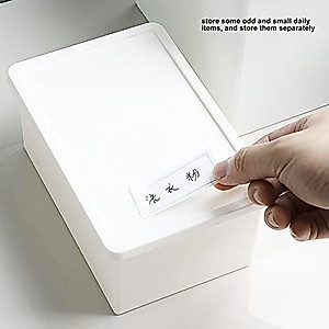 Zerodis Storage Box, Plastic Desktop Storage Box Plastic Storage Bin Tote Multifunction Dustproof Storage Box Organizing Container with Lid for Home Desktop(#1)