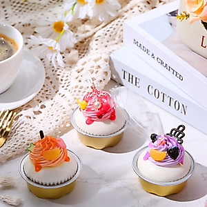 150 Pcs Baking Cups with Lids, 1.6 oz Muffin Cupcake Liners Aluminum Foil Mini Cake Pans Small Disposable Ramekins Flan Containers with Lids for Weddings, Birthday, Various Holiday (Gold)