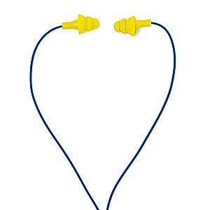 Plugfones Basic Earplug-Earbud Hybrid - Noise Reducing Earphones - Yellow