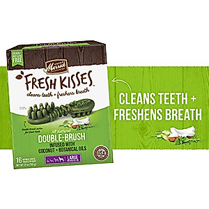 Merrick Fresh Kisses Oral Care Dental Dog Treats for Large Dogs Over 50 lbs