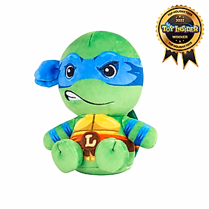 Club Mocchi-Mocchi- Teenage Mutant Ninja Turtles Plush - TMNT Leonardo Plushie - Ninja Turtle Stuffed Animal Toys and Room Decor - Plush Collectible TMNT Figures - 6 inch